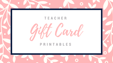 Teacher Gift Card Printables