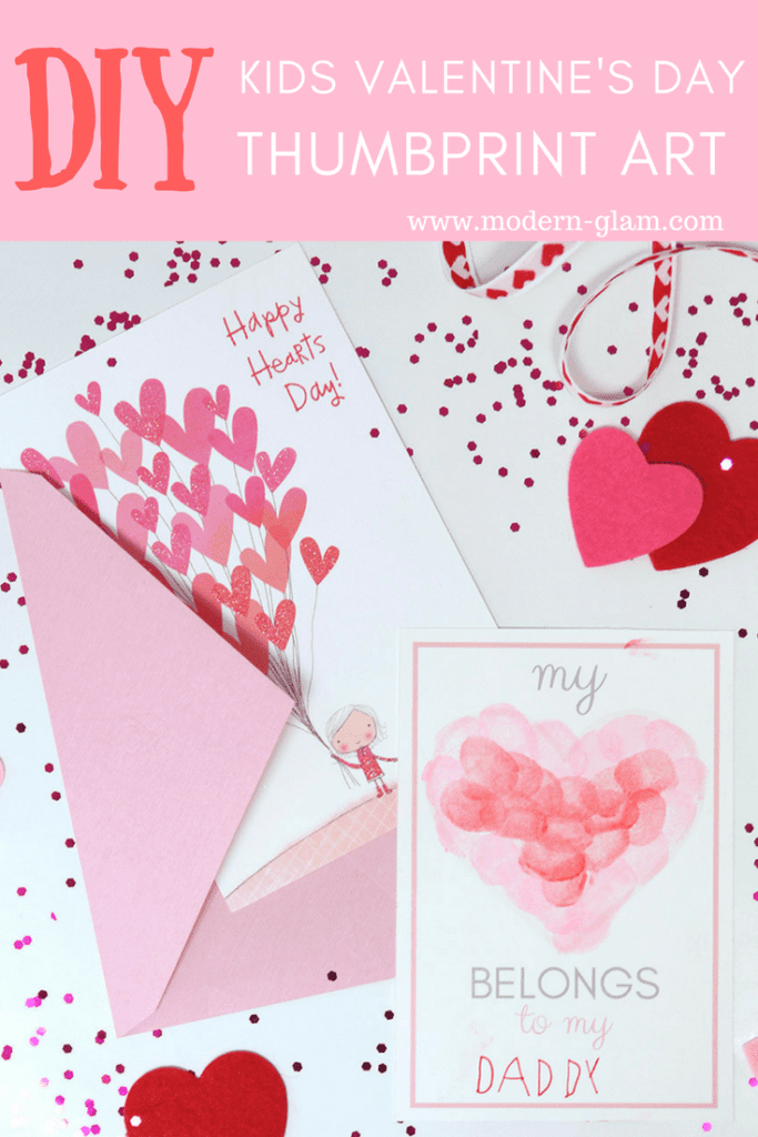 Valentine's Day Kids Thumbprint Art