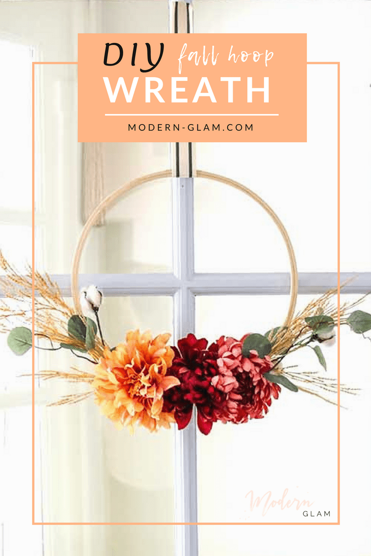 Fall Hoop Wreath: A 15 minute DIY project - Modern Glam
