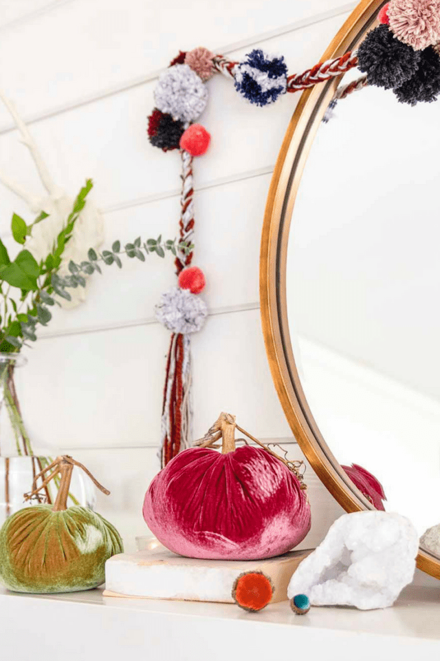 Easy Fall Craft Project: Pom Pom Garland - Modern Glam