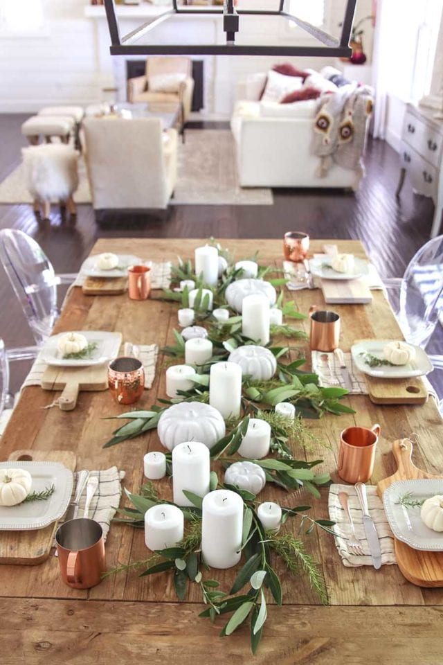 Modern Farmhouse Fall Dining Room Decor - Fall Home Tour