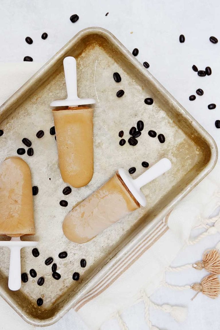Creamy Iced Coffee Popsicles - Healthy, Paleo, Vegan Recipe