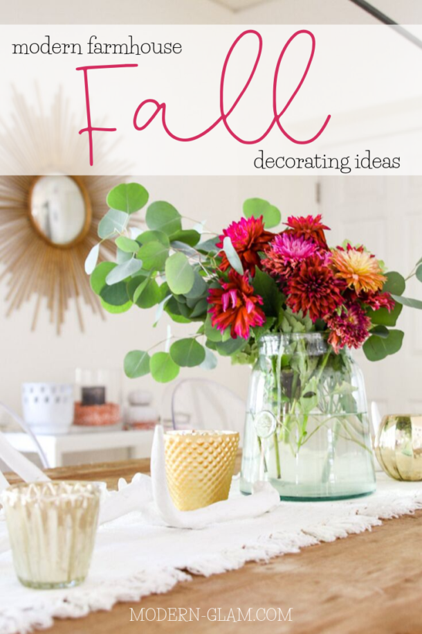 Modern Farmhouse Fall Decorating Ideas - Modern Glam