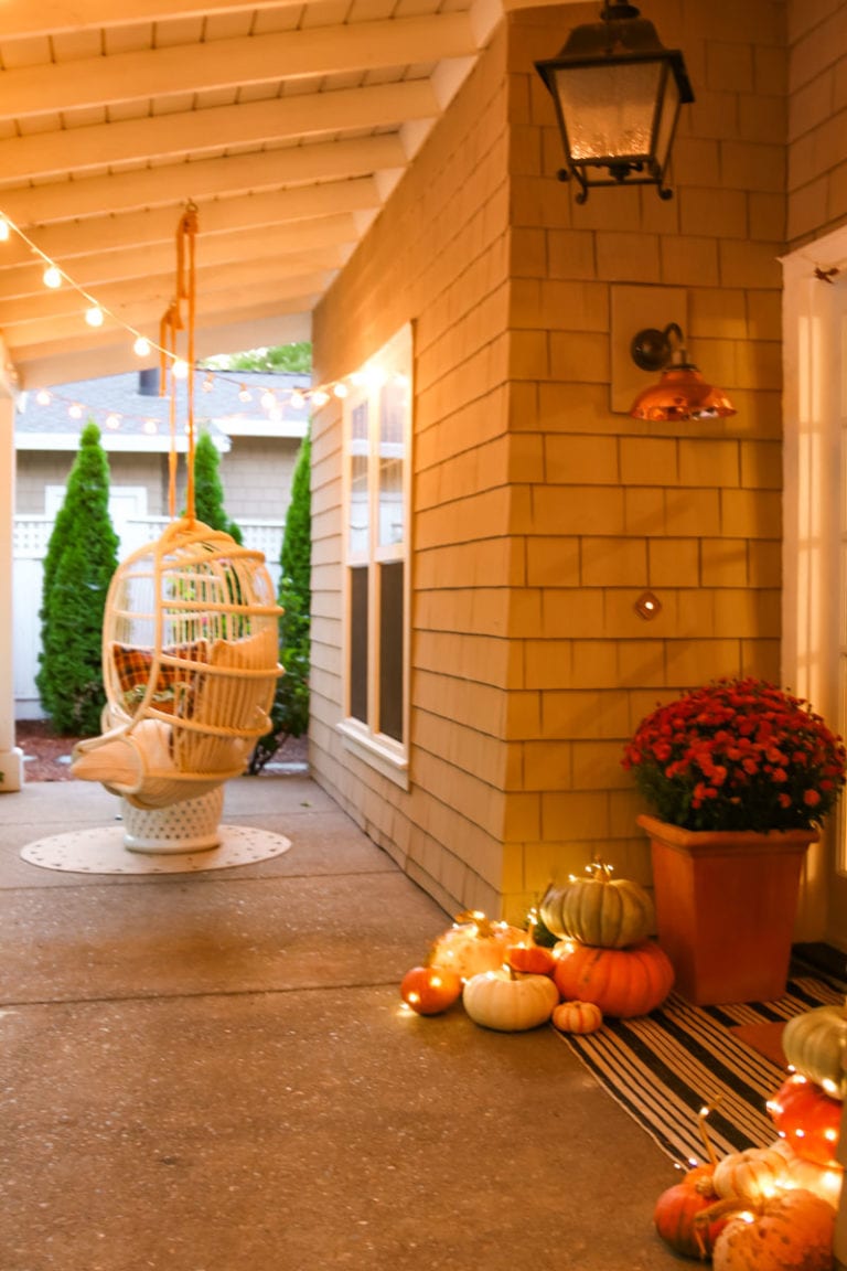 How To Create A Beautiful Fall Porch - Modern Glam