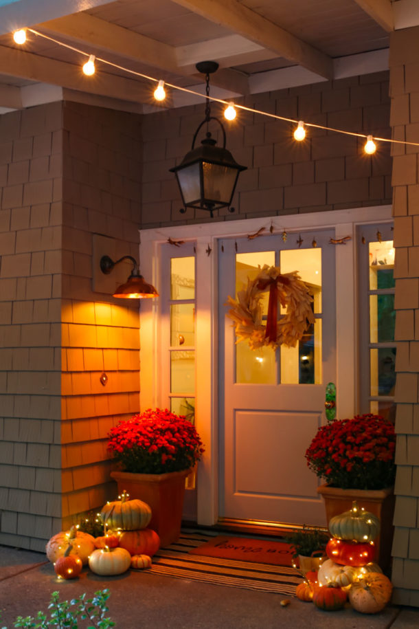 How To Create A Beautiful Fall Porch - Modern Glam
