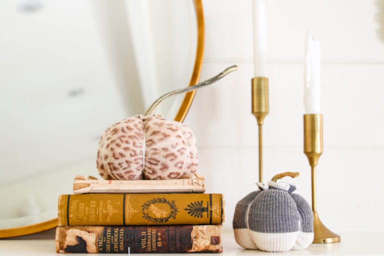 DIY Sweater Pumpkins - Easy No Sew Fabric Pumpkins - Modern Glam