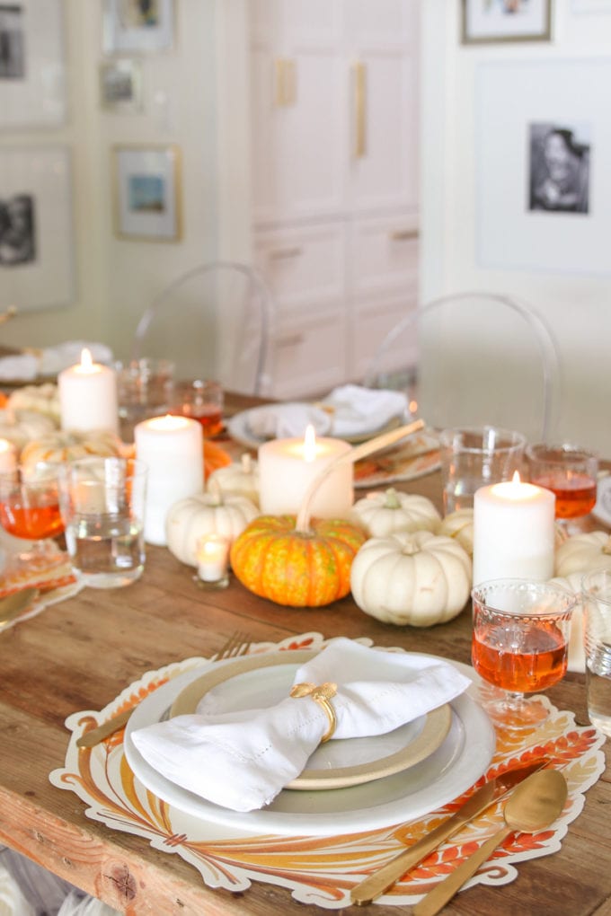 Farmhouse Thanksgiving Table Idea - Modern Glam