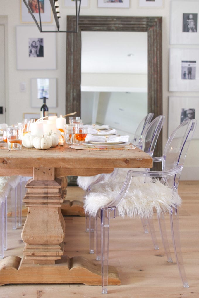 Farmhouse Thanksgiving Table Idea - Modern Glam