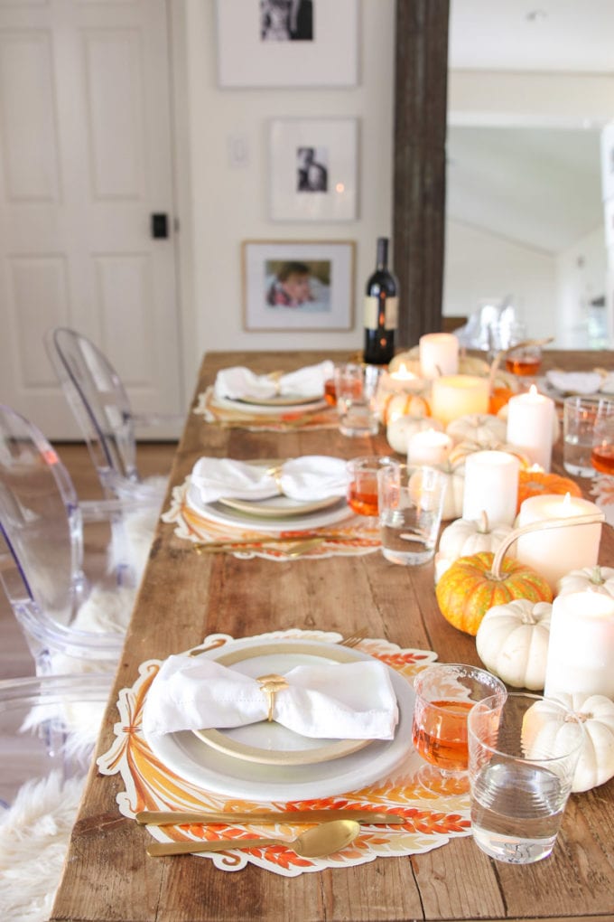 Farmhouse Thanksgiving Table Idea - Modern Glam