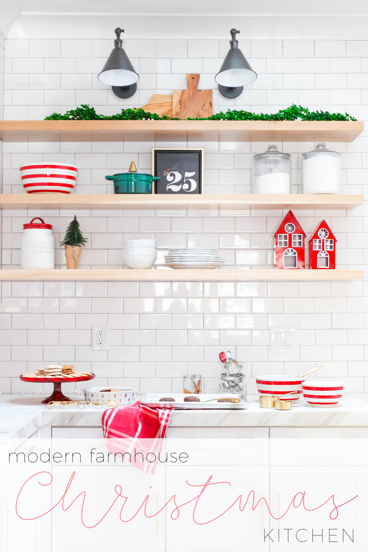 Modern Farmhouse Christmas in the Kitchen - Modern Glam