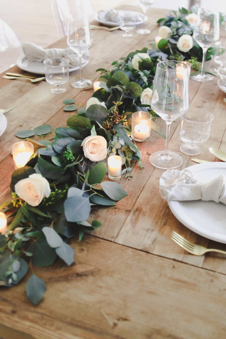 Diy Eucalyptus Garland Easy Spring Centerpiece Modern Glam