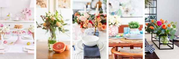 Simple And Romantic Spring Table - Modern Glam
