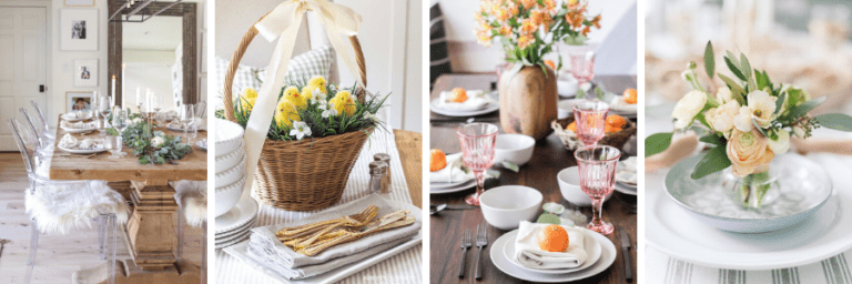 Simple And Romantic Spring Table - Modern Glam