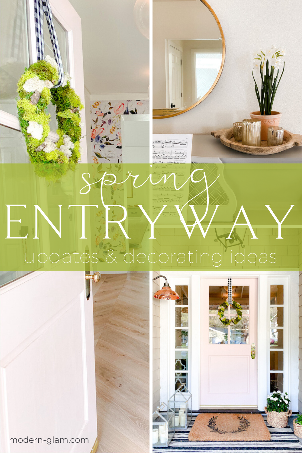 Spring Entryway and Front Porch Decor - Modern Glam