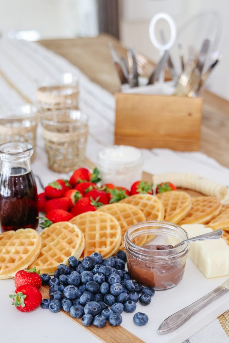 Waffle Brunch Board With All The Fixings - Modern Glam