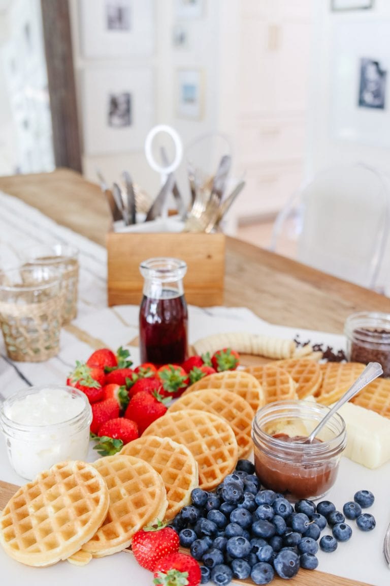 Waffle Brunch Board With All The Fixings - Modern Glam