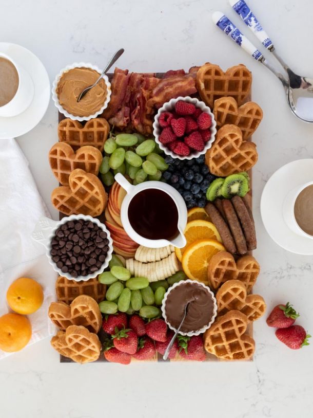 Waffle Brunch Board With All The Fixings - Modern Glam