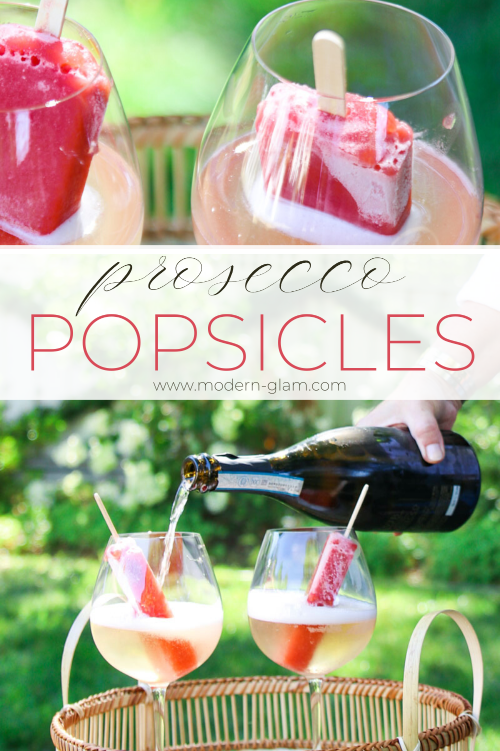 Prosecco Popsicles Recipe - Boozy Ice Pops - Modern Glam