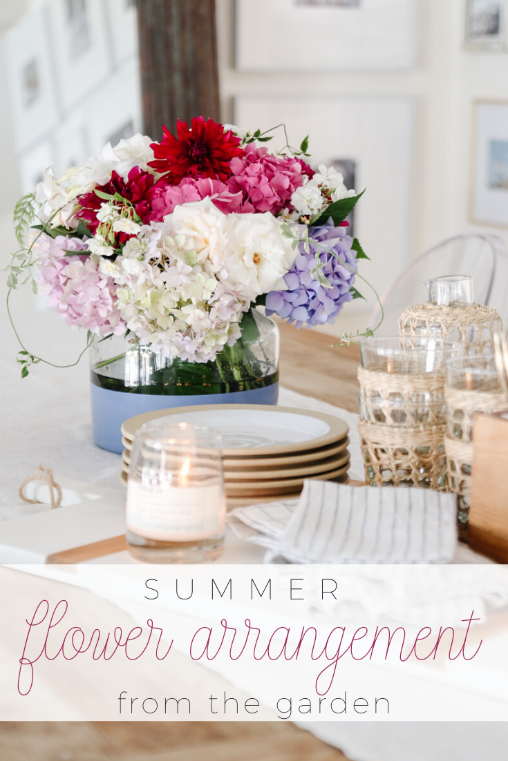 Summer Flower Arrangement From The Garden - Modern Glam
