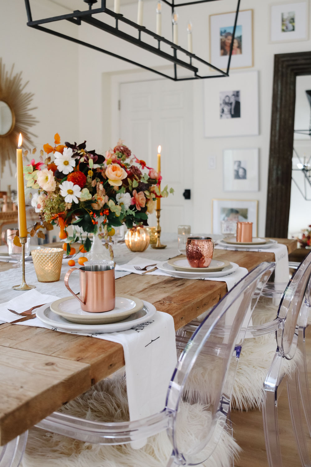 Simple Ideas For Your Thanksgiving Table - Modern Glam