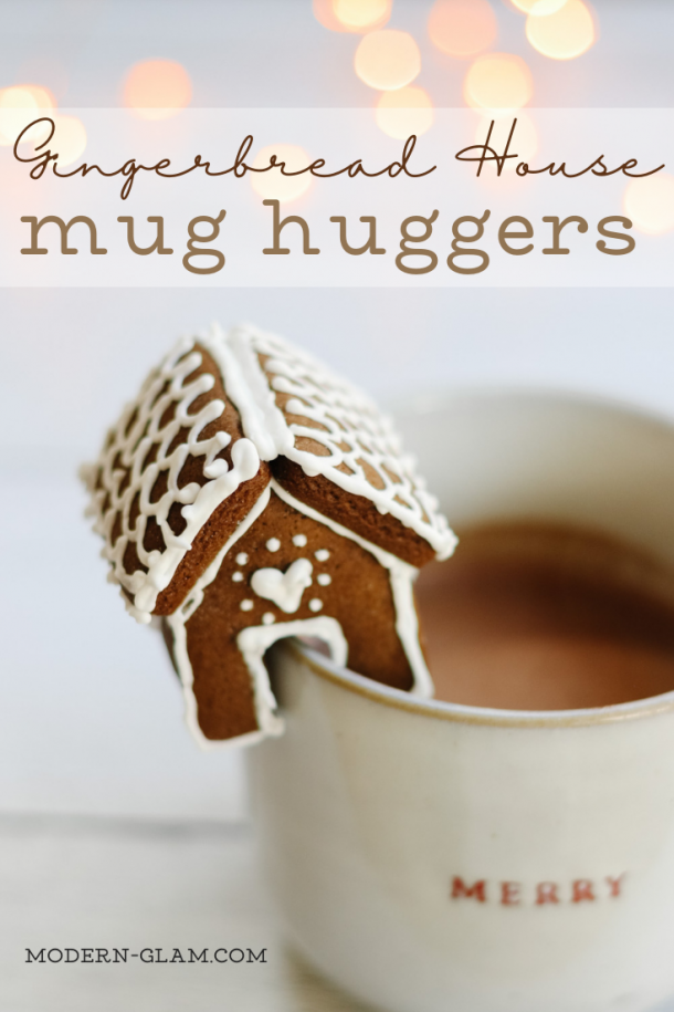 Mini Gingerbread House Mug Toppers - Modern Glam
