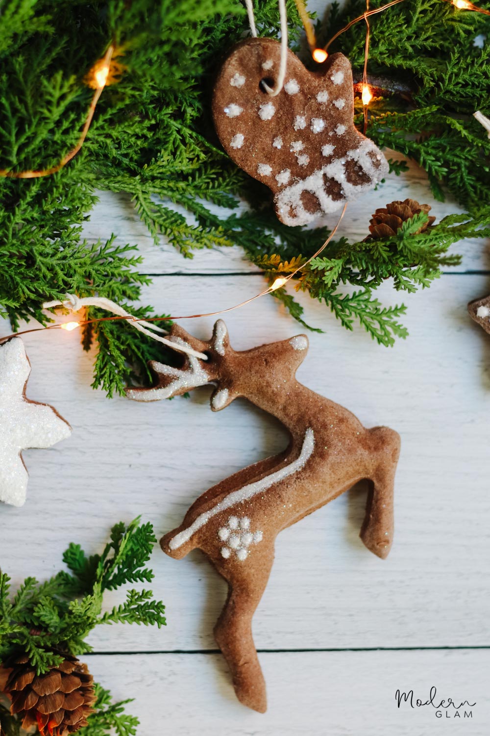 Gingerbread Salt Dough Ornaments - Modern Glam