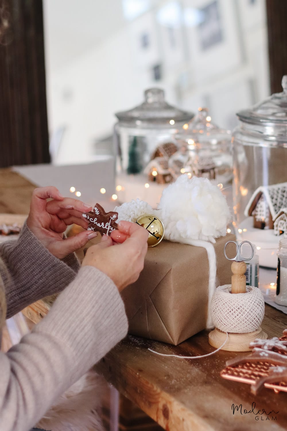 Natural Gift Wrapping For The Holidays - Modern Glam