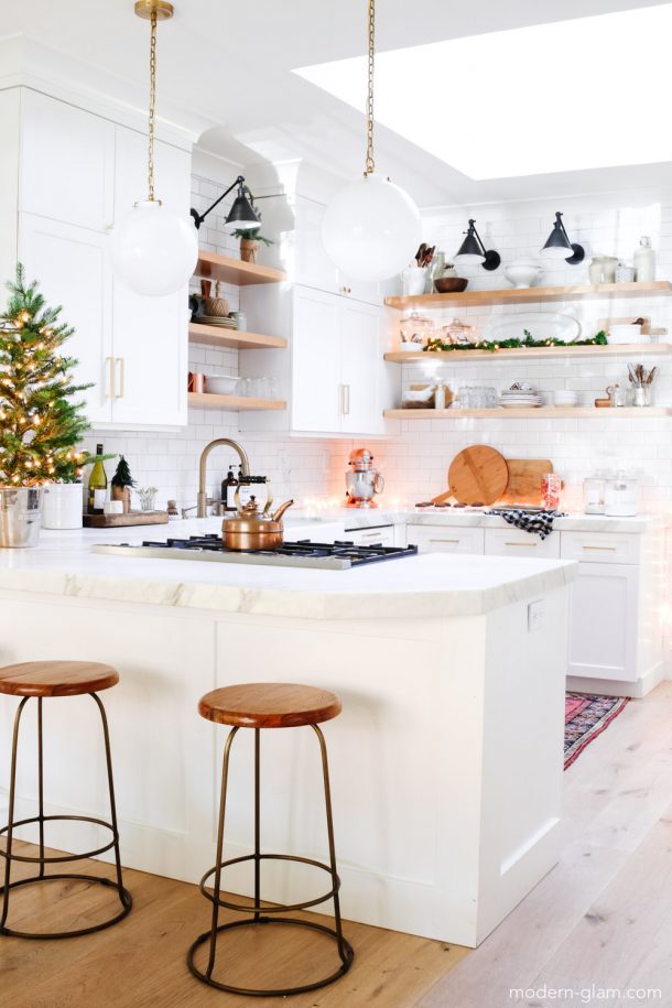 Christmas in Our Cozy Kitchen - Modern Glam - Interiors
