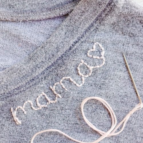 How To Embroider A Sweatshirt - Modern Glam - DIY