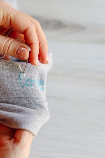 How To Embroider A Sweatshirt - Modern Glam - DIY