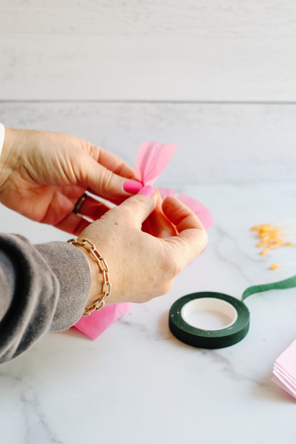 Whimsical DIY Spring Wreath with Paper Flowers - Modern Glam