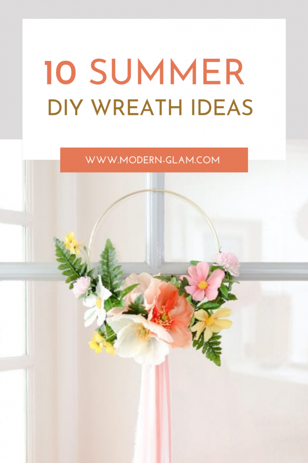10 Creative DIY Summer Wreath Ideas - Modern Glam - DIY