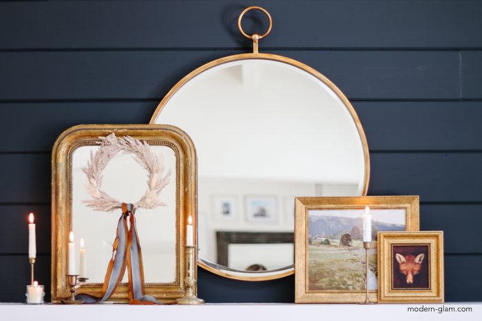 Mini Pampas Grass Wreath DIY - Modern Glam