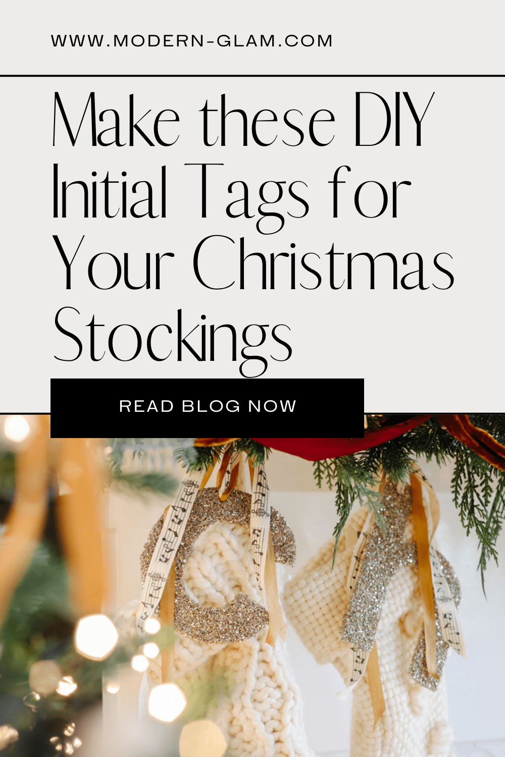 The Prettiest DIY Stocking Tags - Modern Glam - DIY