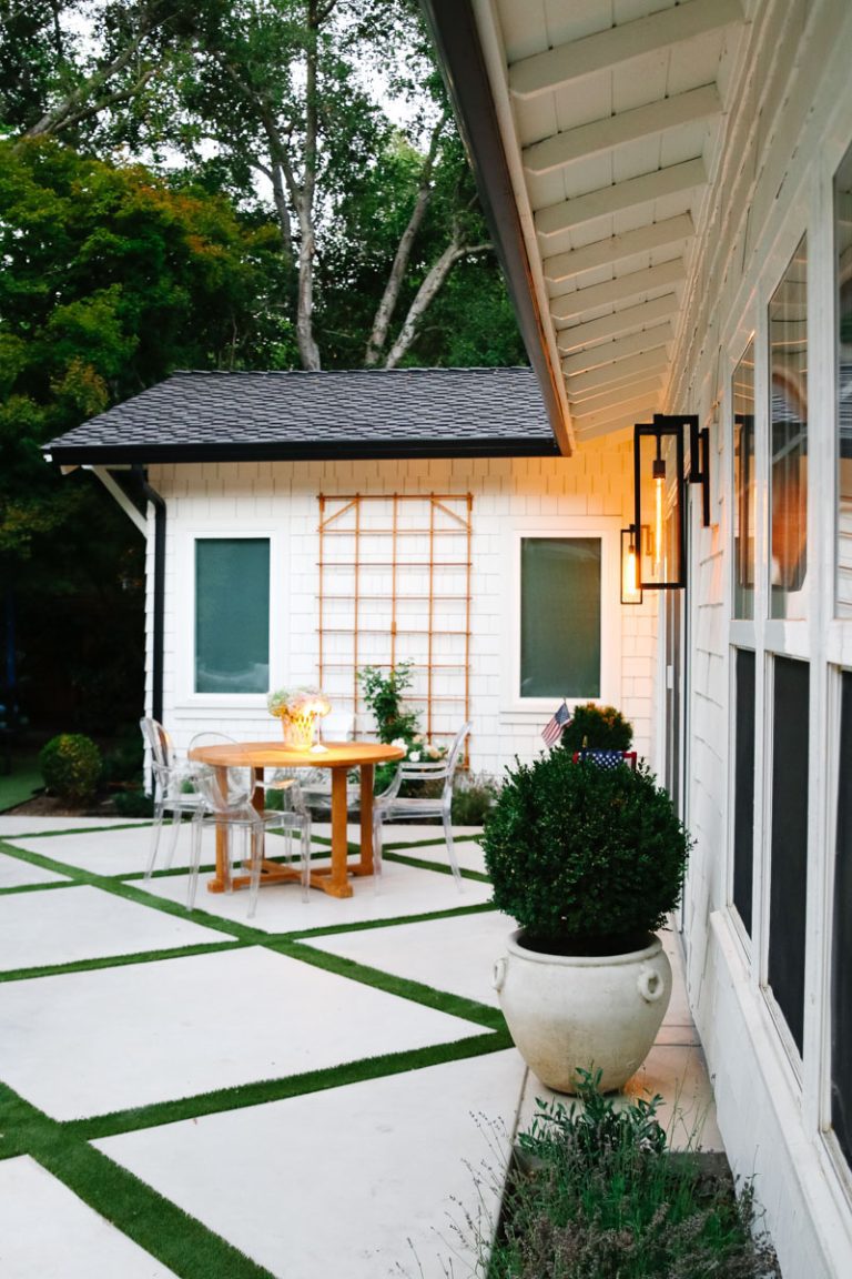 Our Backyard Patio Makeover and Tour - Modern Glam