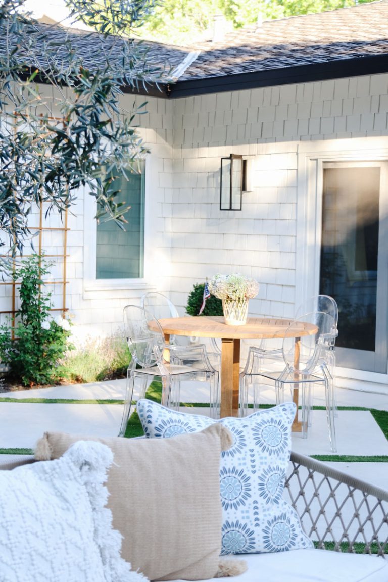 Our Backyard Patio Makeover and Tour - Modern Glam
