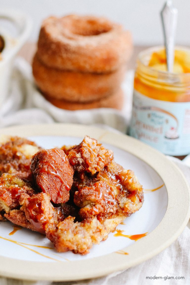 Apple Cider Donut Bread Pudding Recipe - Modern Glam