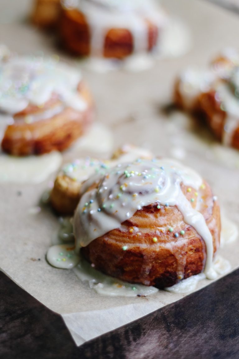 Easy Cinnamon Roll Bunnies With Orange Glaze - Modern Glam