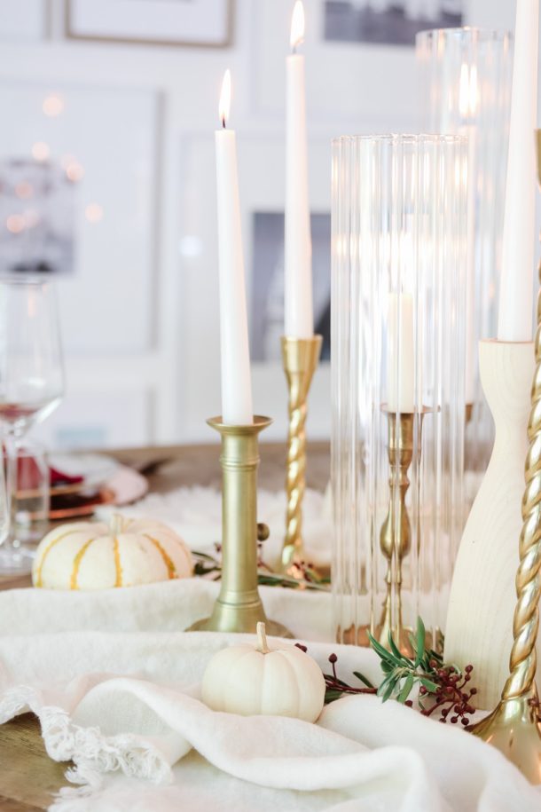 How To Decorate A Round Table For Thanksgiving - Modern Glam